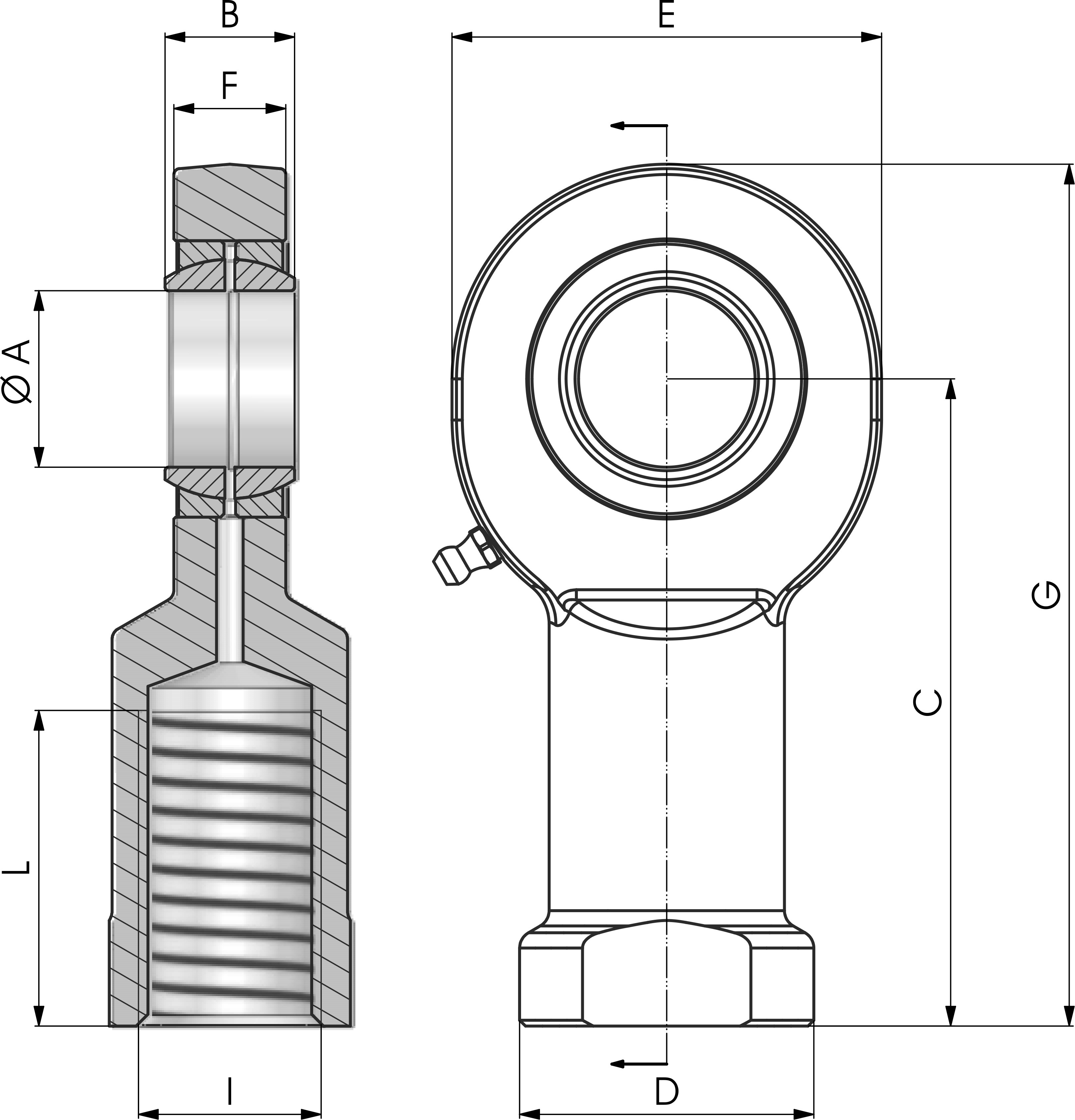 TERMINALE A SNODO SC-ES - Componenti per cilindri