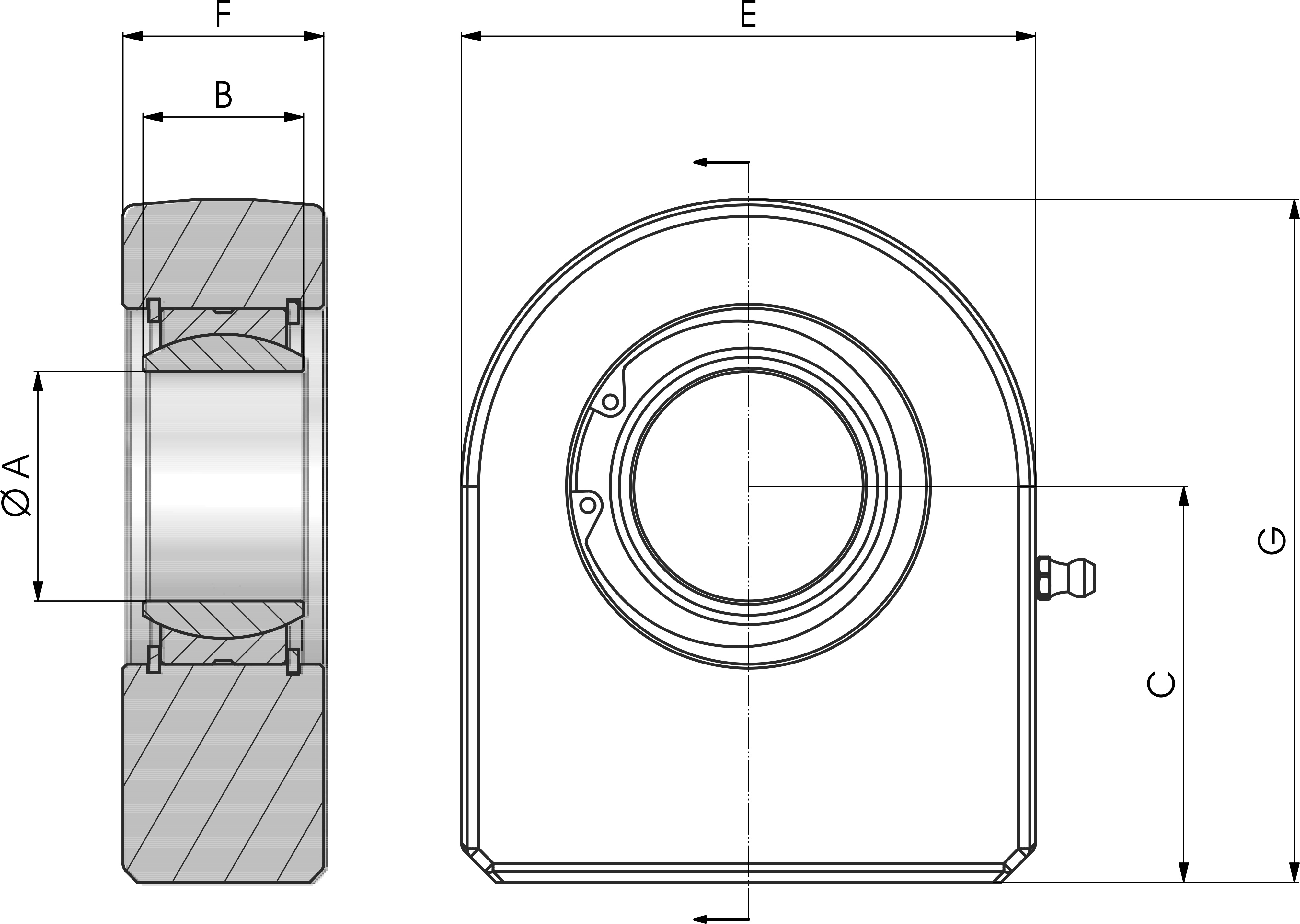 TERMINALE A SNODO SN-P - Componenti per cilindri