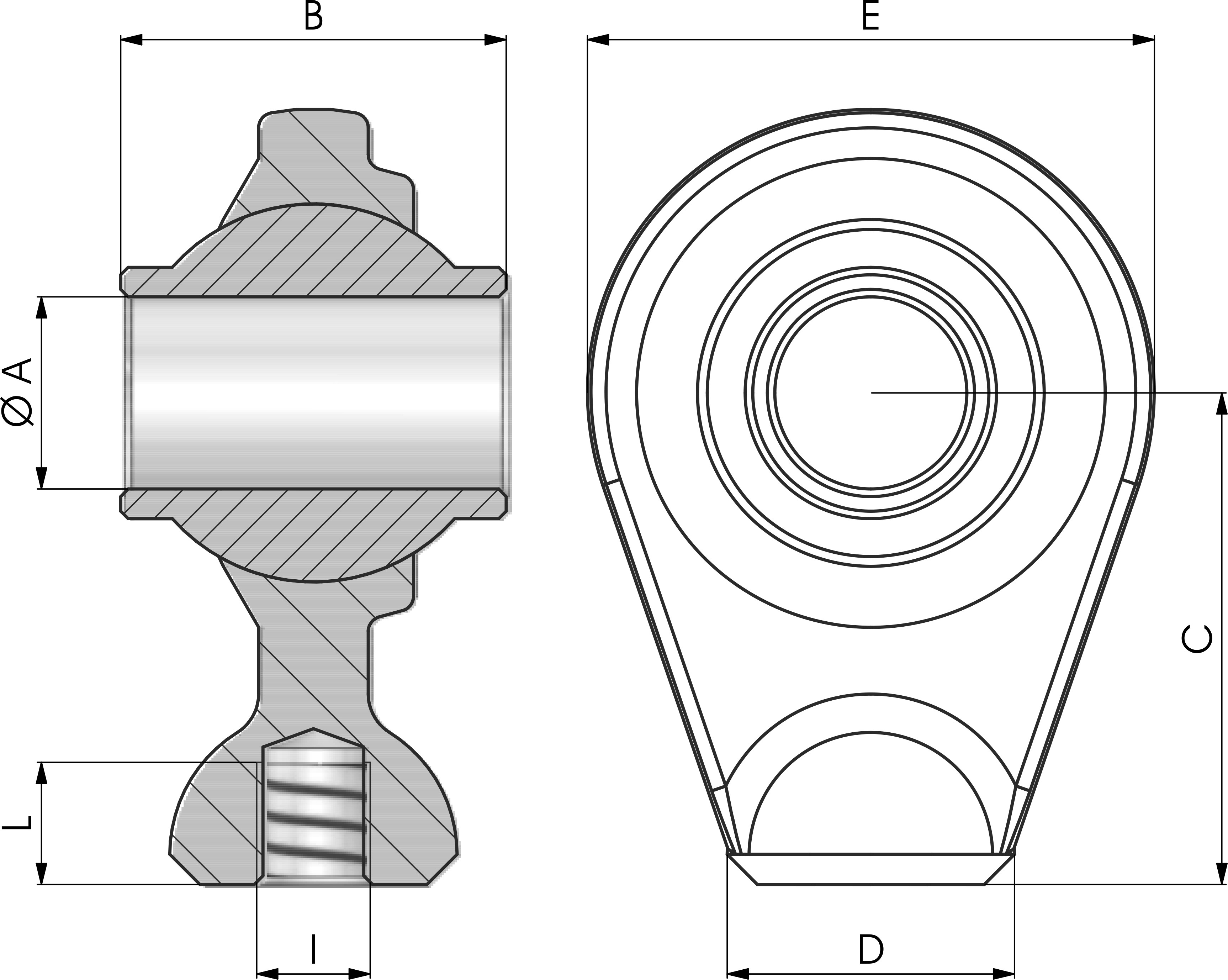 TERMINALE A SNODO BT - Componenti per cilindri